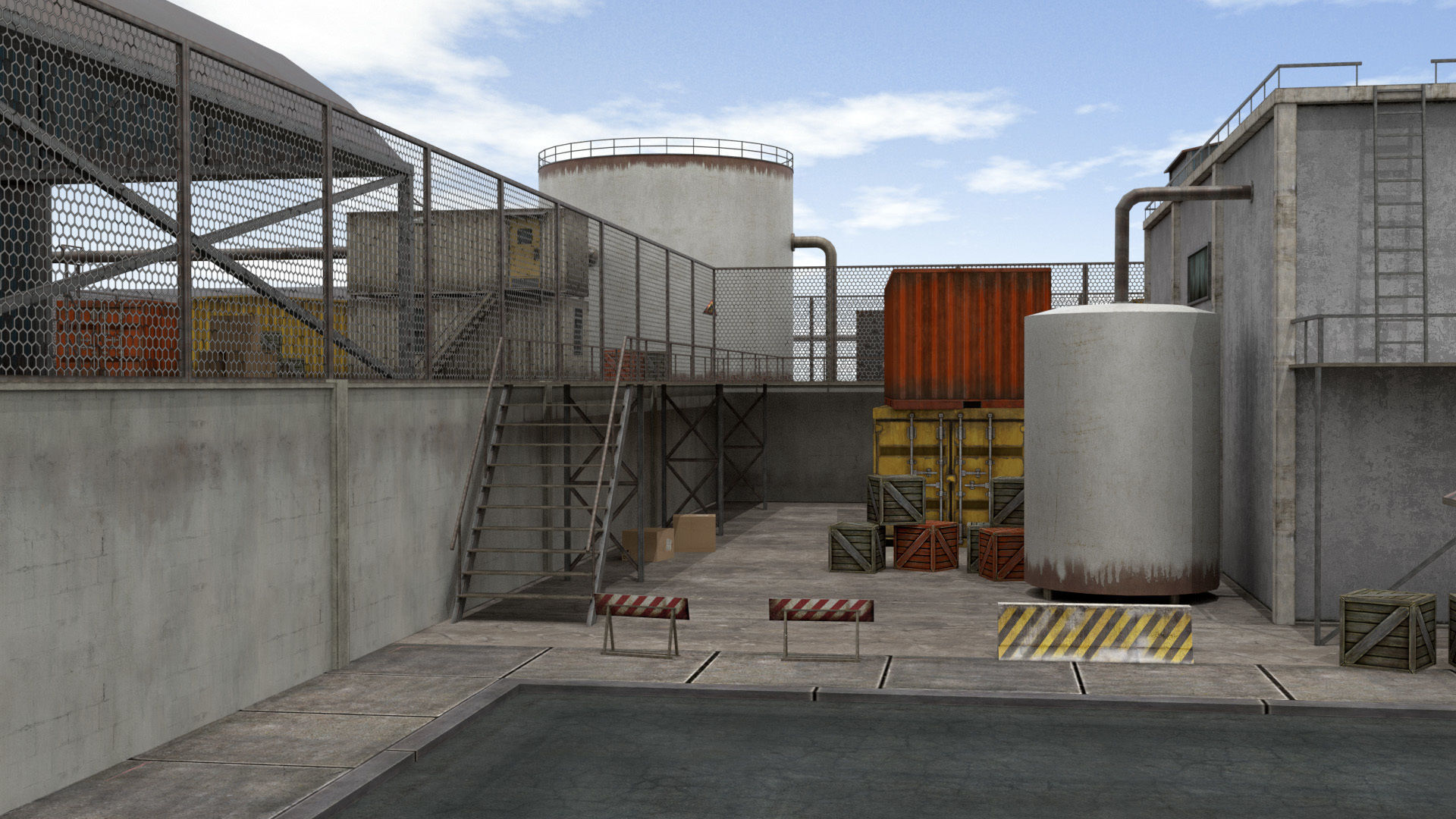 3D model Industrial Area - Scene VR / AR / low-poly | CGTrader