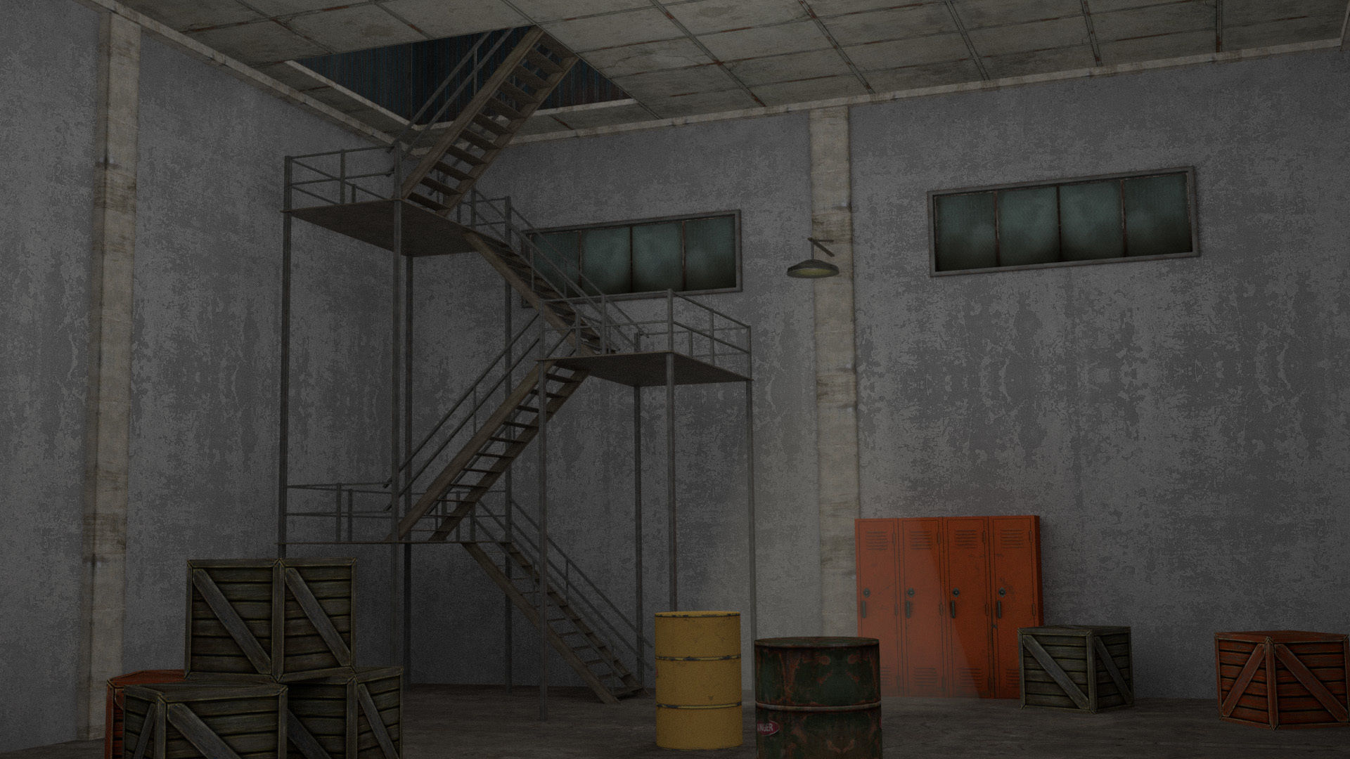 3D model Industrial Area - Scene VR / AR / low-poly | CGTrader