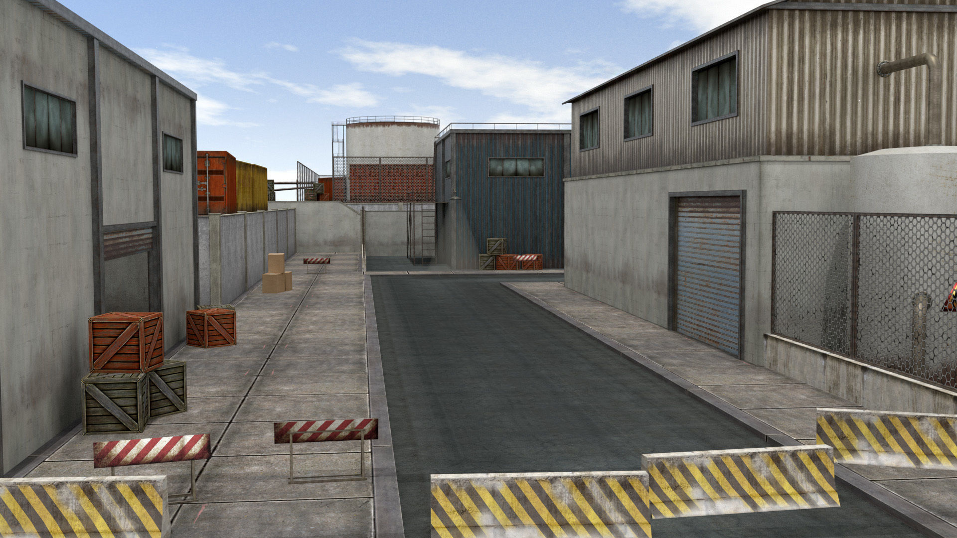 3D model Industrial Area - Scene VR / AR / low-poly | CGTrader