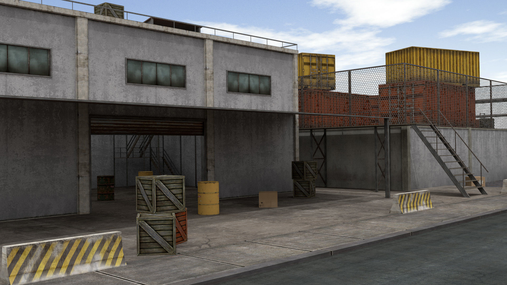 3D model Industrial Area - Scene VR / AR / low-poly | CGTrader