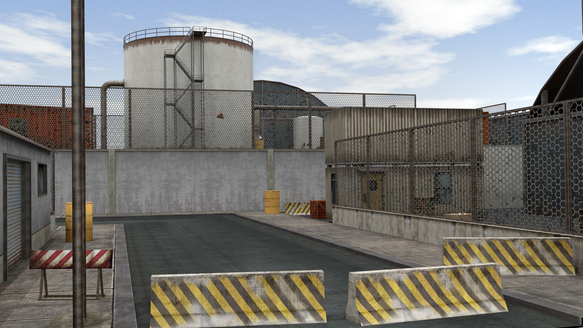 3D model Industrial Area - Scene VR / AR / low-poly | CGTrader