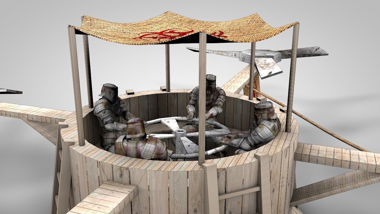 Flying Medieval Drone free 3D model animated rigged | CGTrader