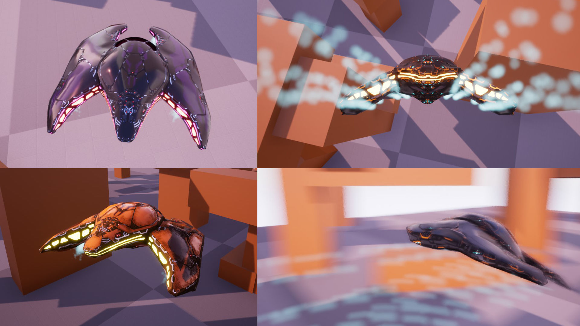 3D model Basic Spaceship Vector VR / AR / low-poly rigged animated ...