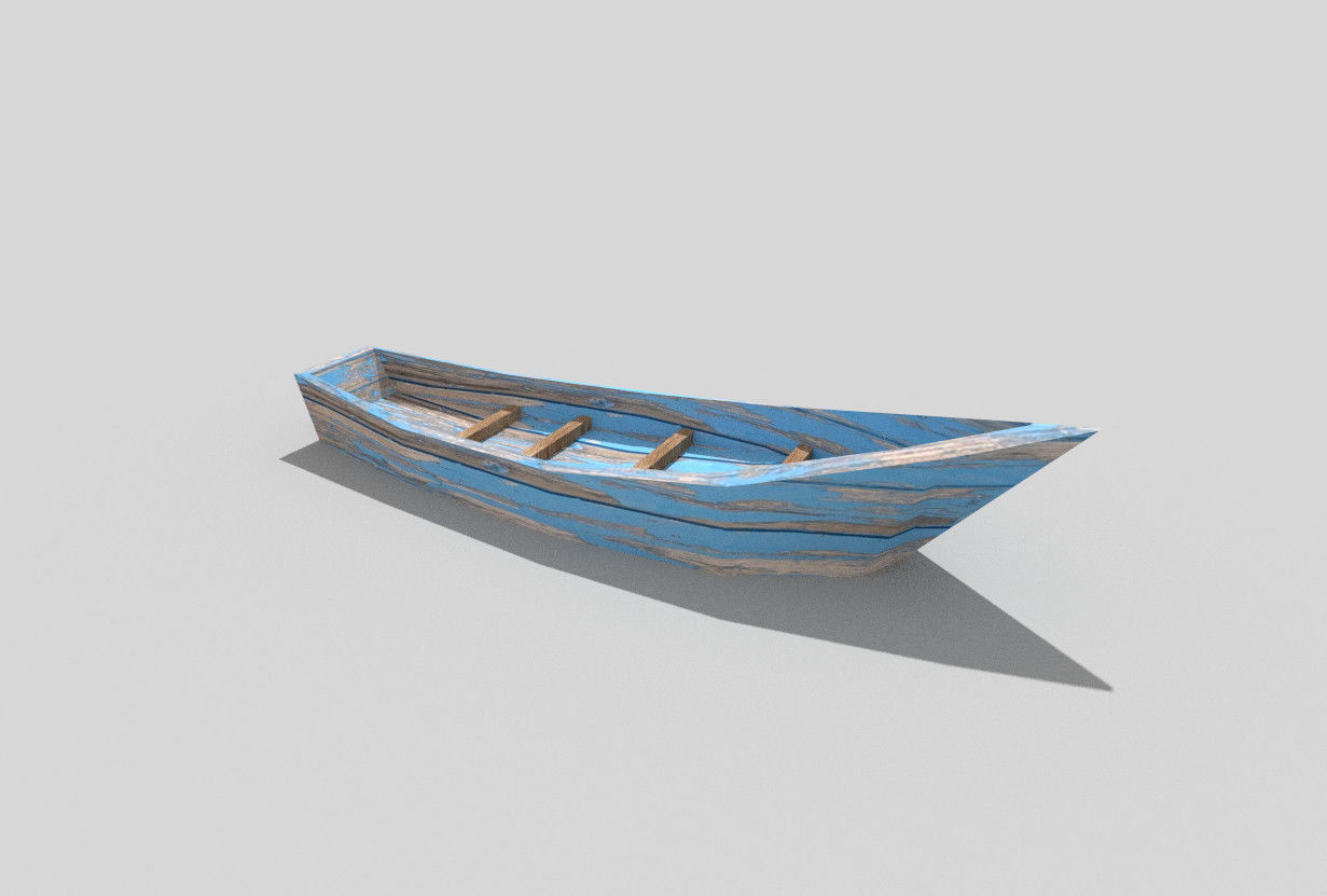 3D model low poly beach boat VR / AR / low-poly | CGTrader