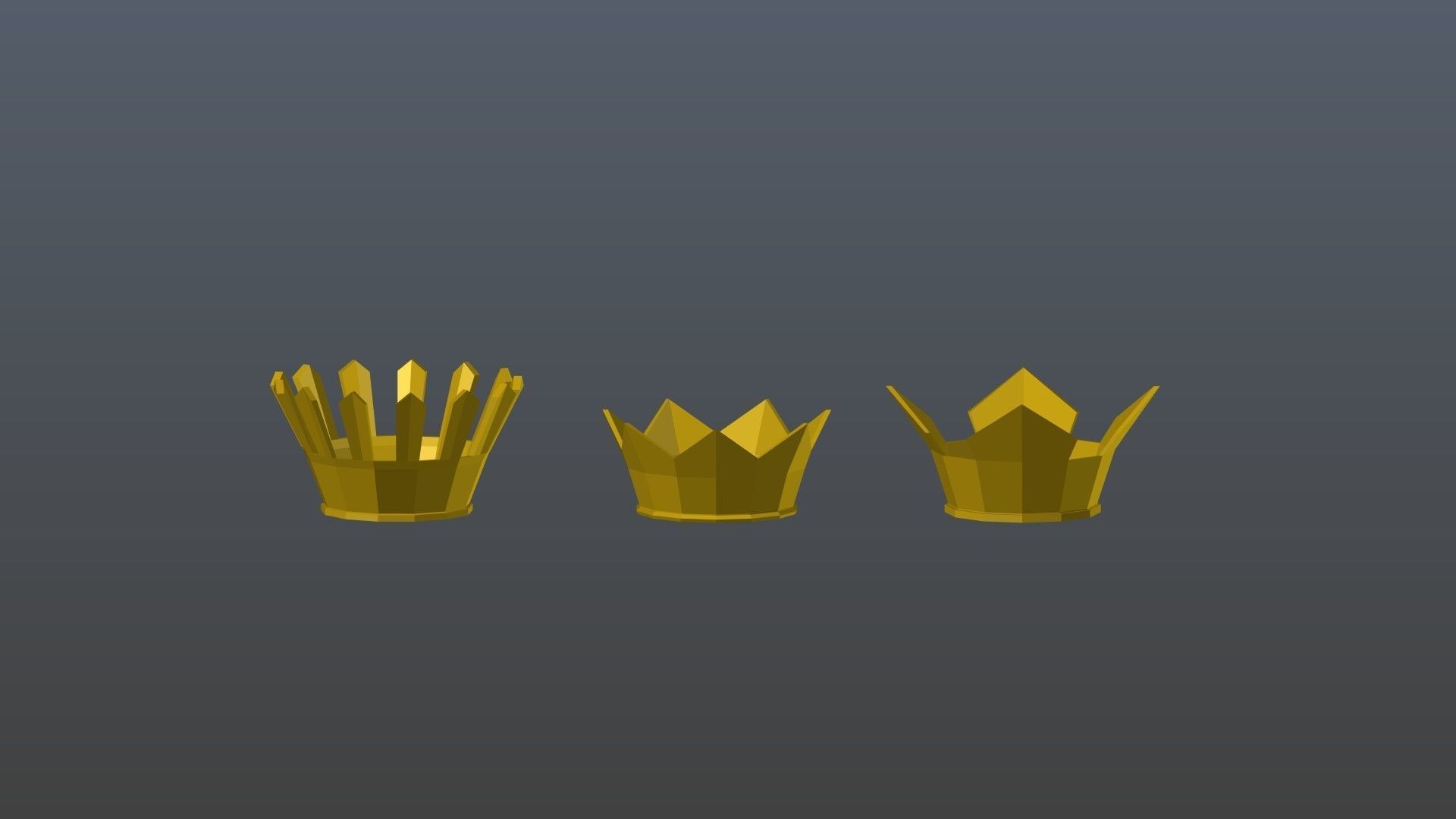 3D model Low poly crowns VR / AR / low-poly | CGTrader
