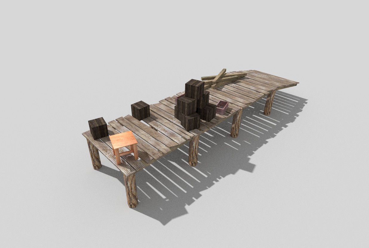 3D model lwo poly beach mole 1 VR / AR / low-poly | CGTrader