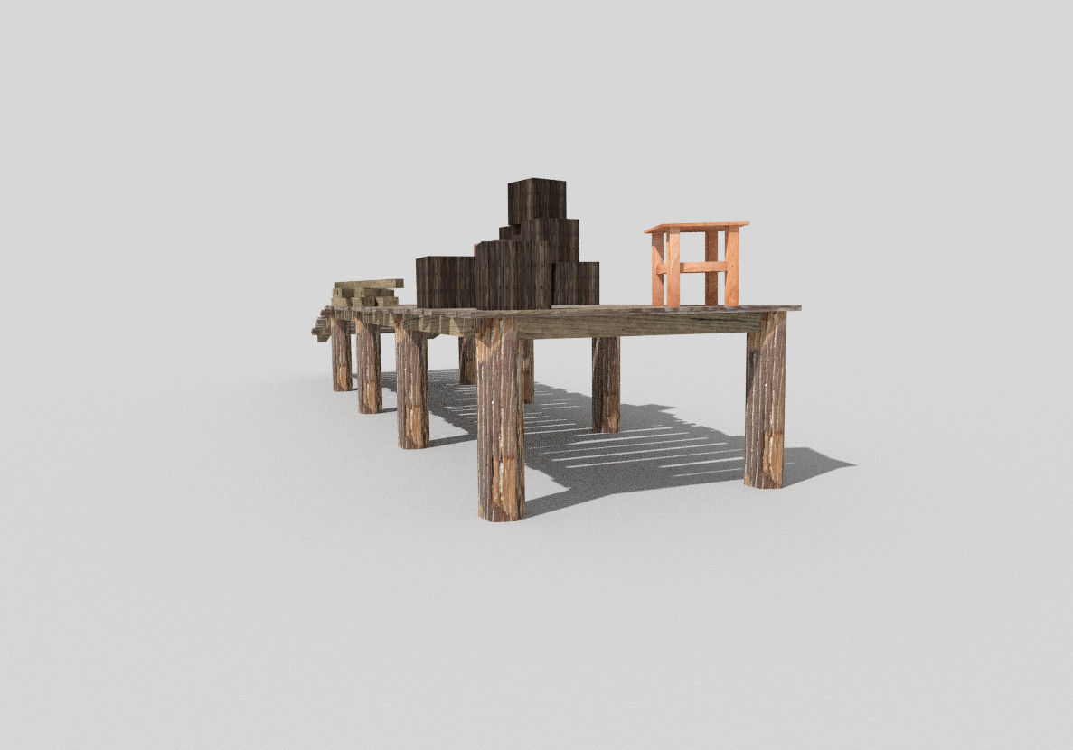 3D model lwo poly beach mole 1 VR / AR / low-poly | CGTrader