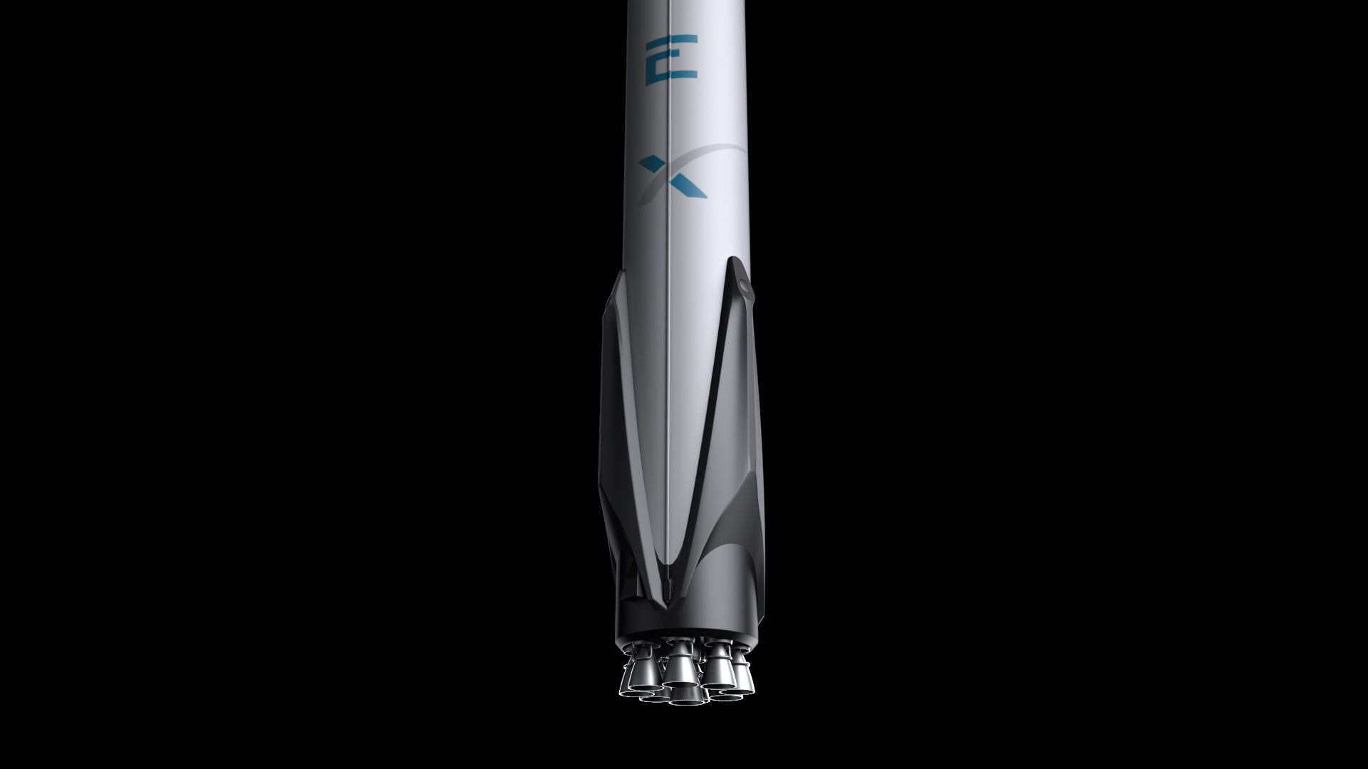 Falcon 9 rocket 3D model | CGTrader