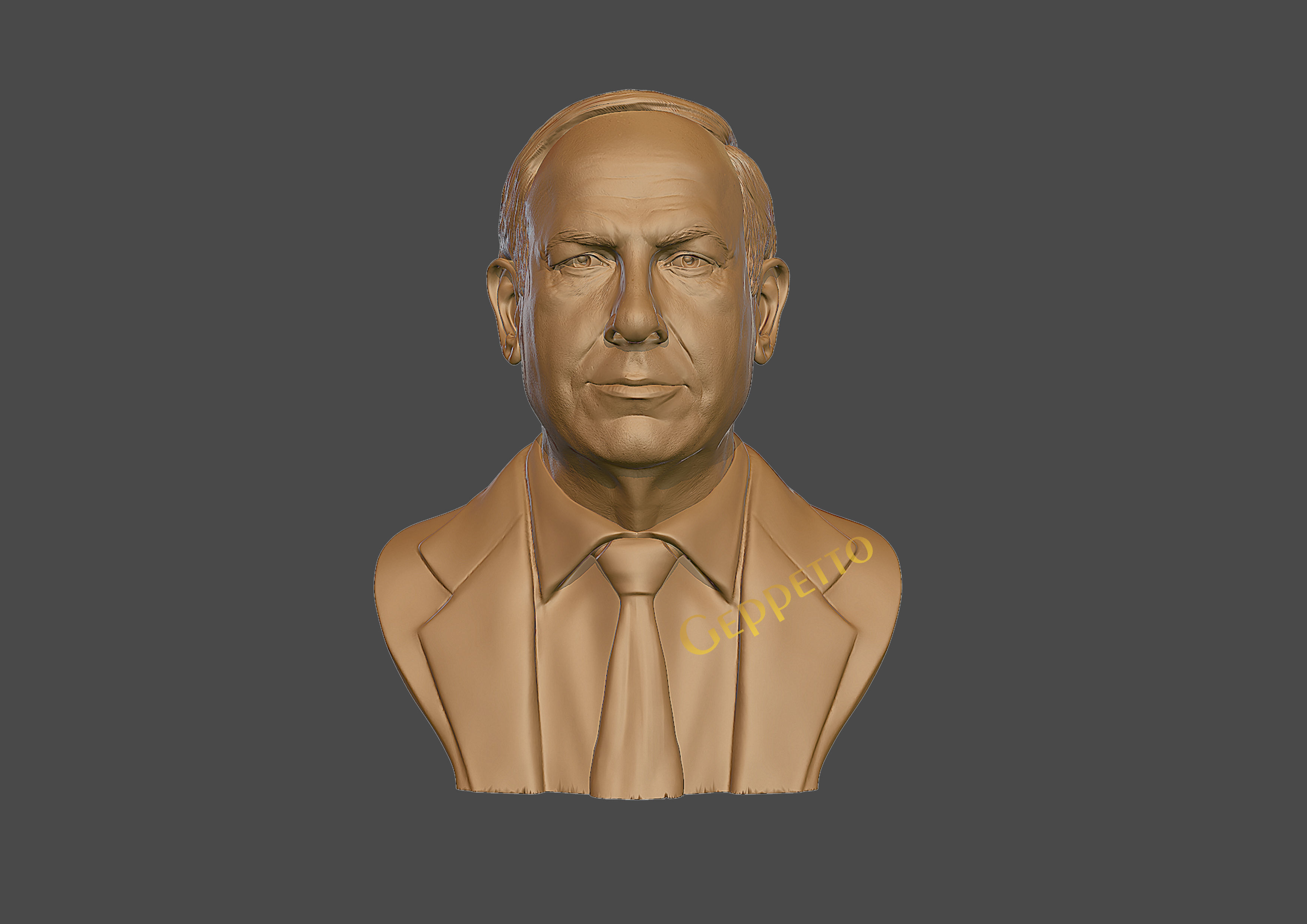Benjamin Netanyahu 3D Sculpture 3D model 3D printable | CGTrader