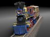 Jupiter Steam Train 1868 3D model | CGTrader