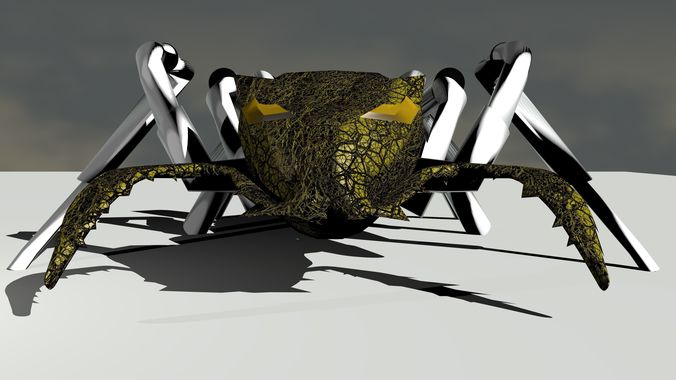 Electronic insect robot chrome leg free 3D model | CGTrader