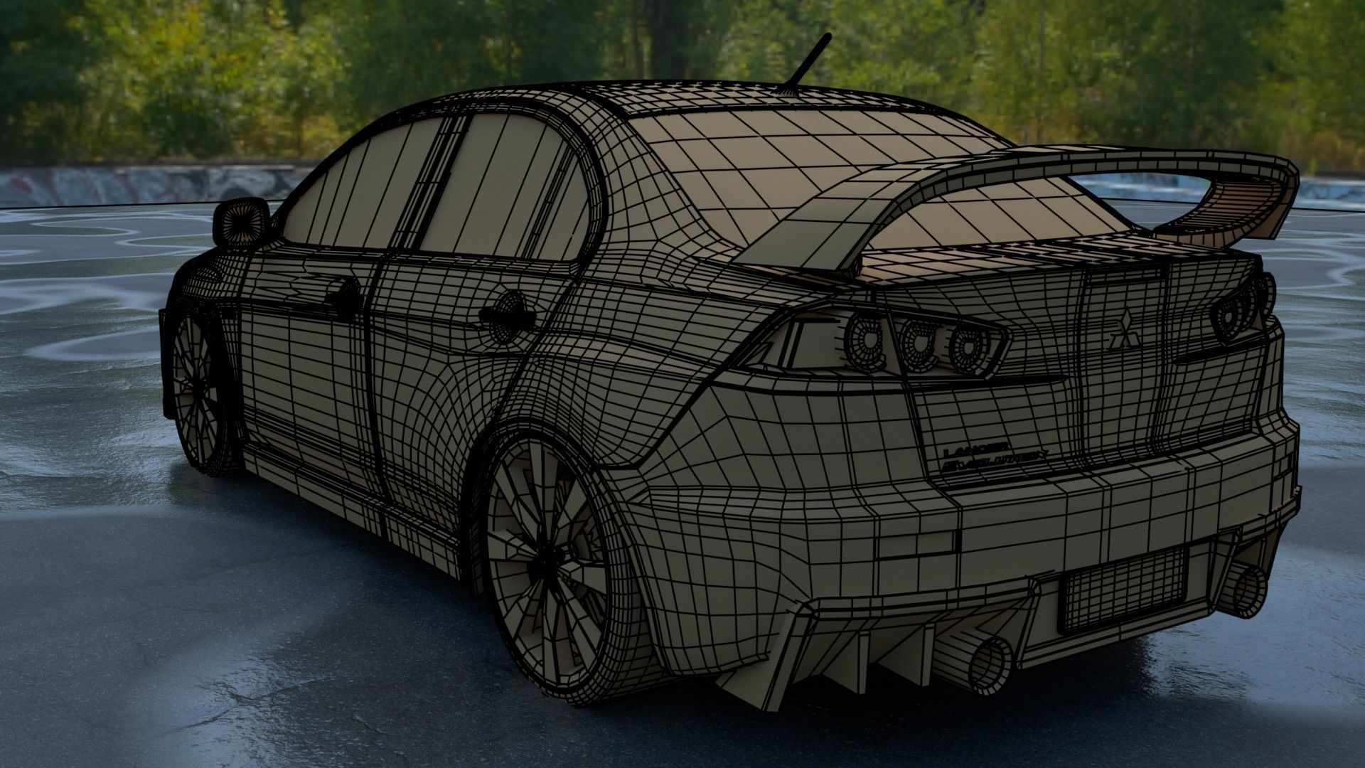 Mitsubishi Lancer Evolution X free 3D model | CGTrader