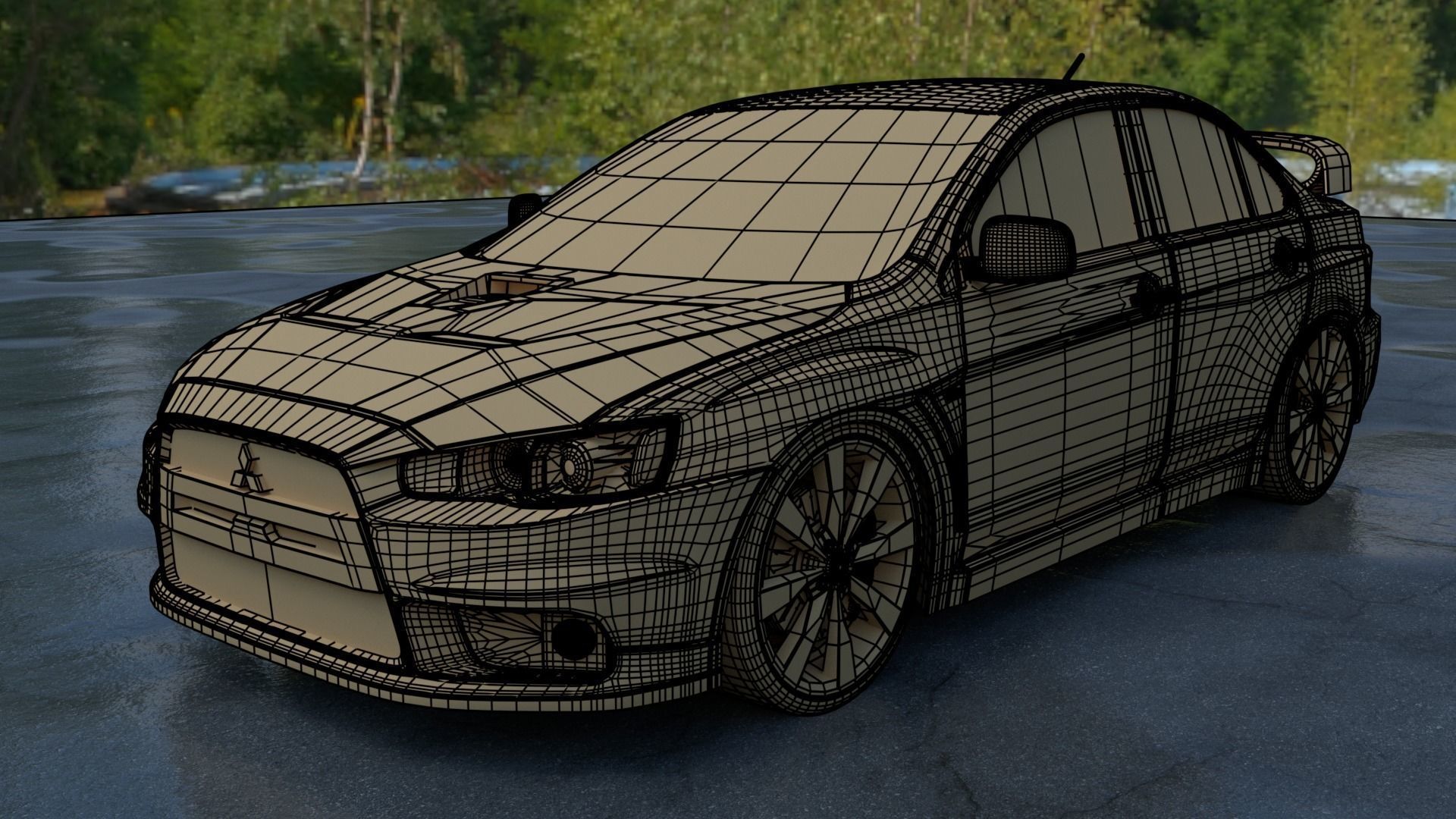 Mitsubishi Lancer Evolution X free 3D model | CGTrader