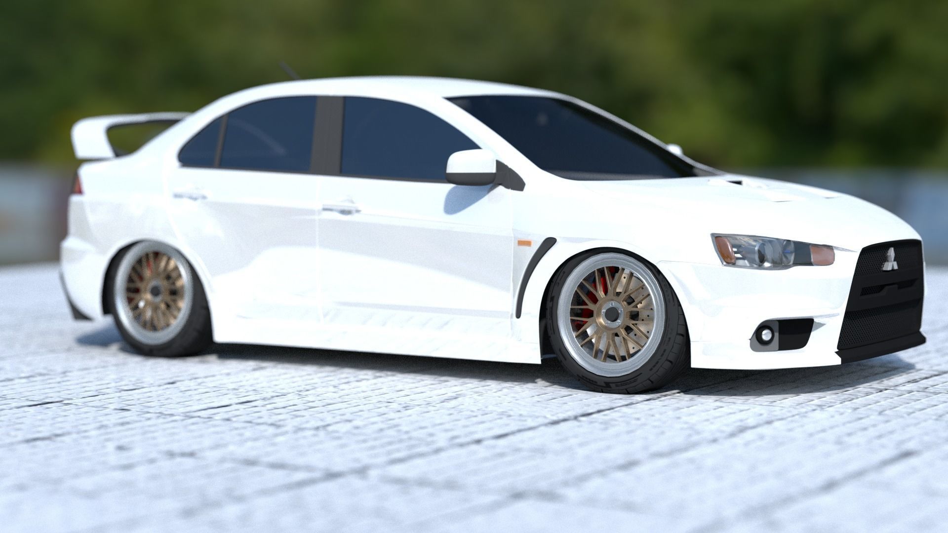 Mitsubishi Lancer Evolution X free 3D model | CGTrader