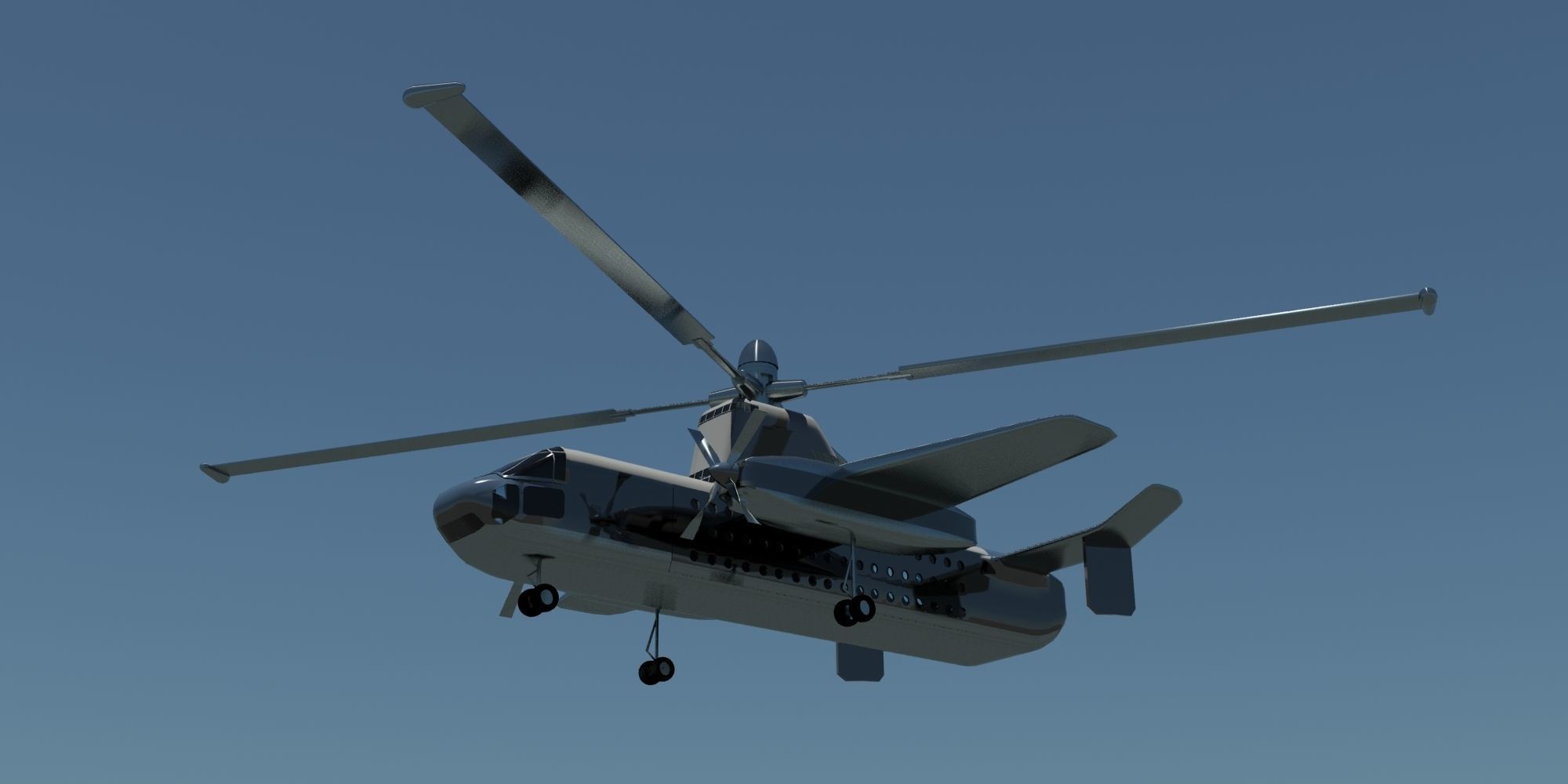 3D model Rotodyne 3D model helicopter VR / AR / low-poly | CGTrader