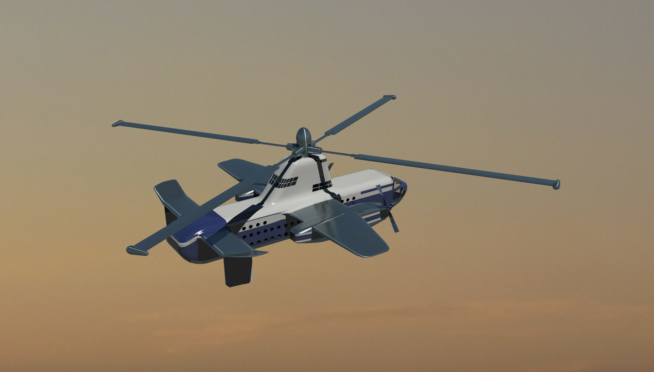 3D model Rotodyne 3D model VR / AR / low-poly | CGTrader