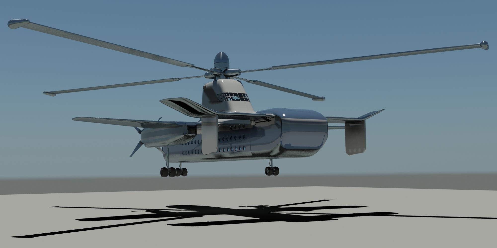 3D model Rotodyne 3D model helicopter VR / AR / low-poly | CGTrader