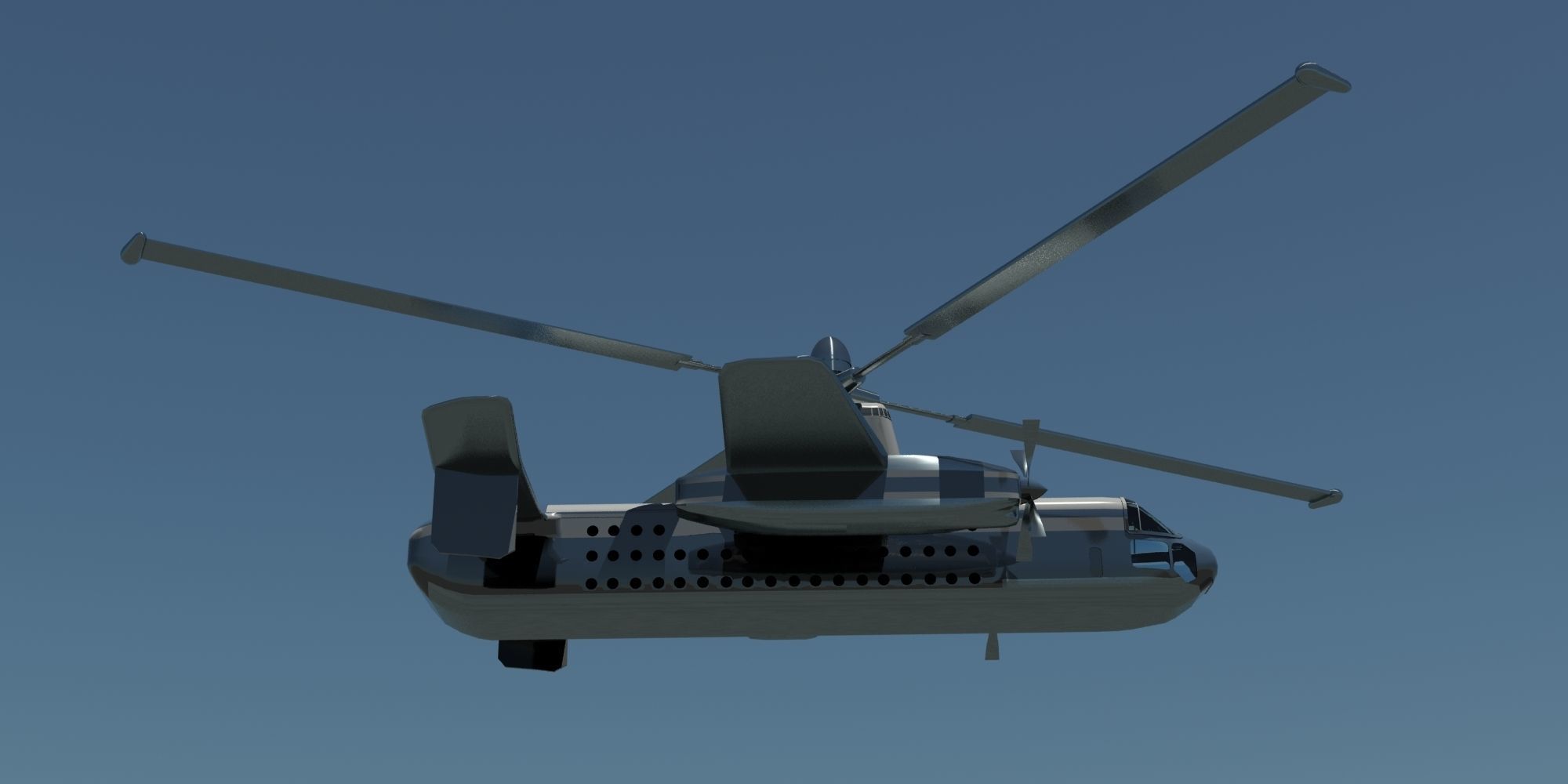 3D model Rotodyne 3D model helicopter VR / AR / low-poly | CGTrader