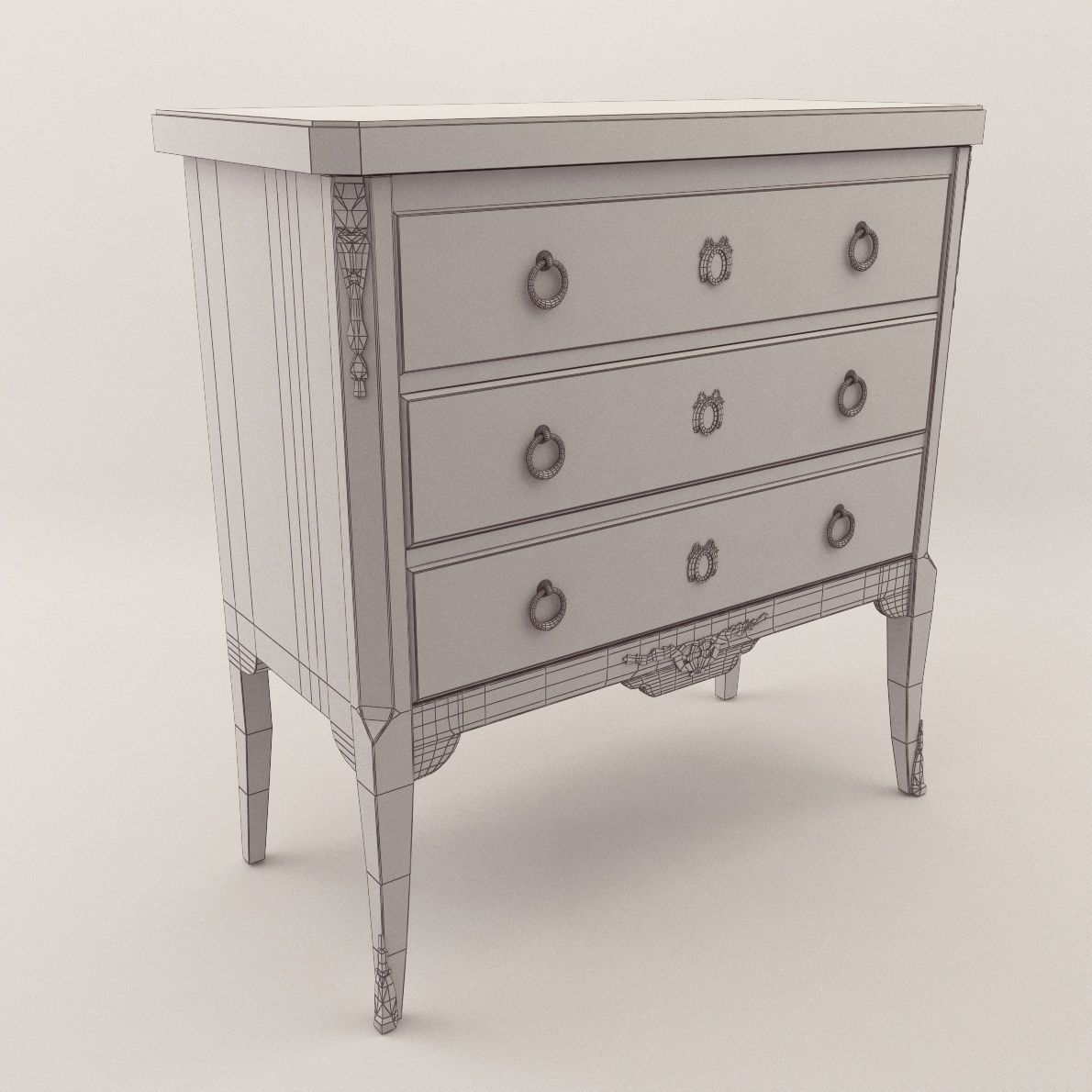 Neoclassical commode - Around 1840 3D model | CGTrader