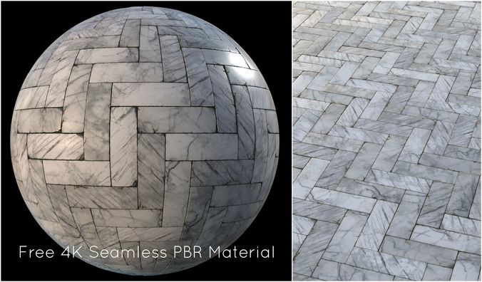 White marble tiles PBR material free VR / AR / low-poly Texture | CGTrader