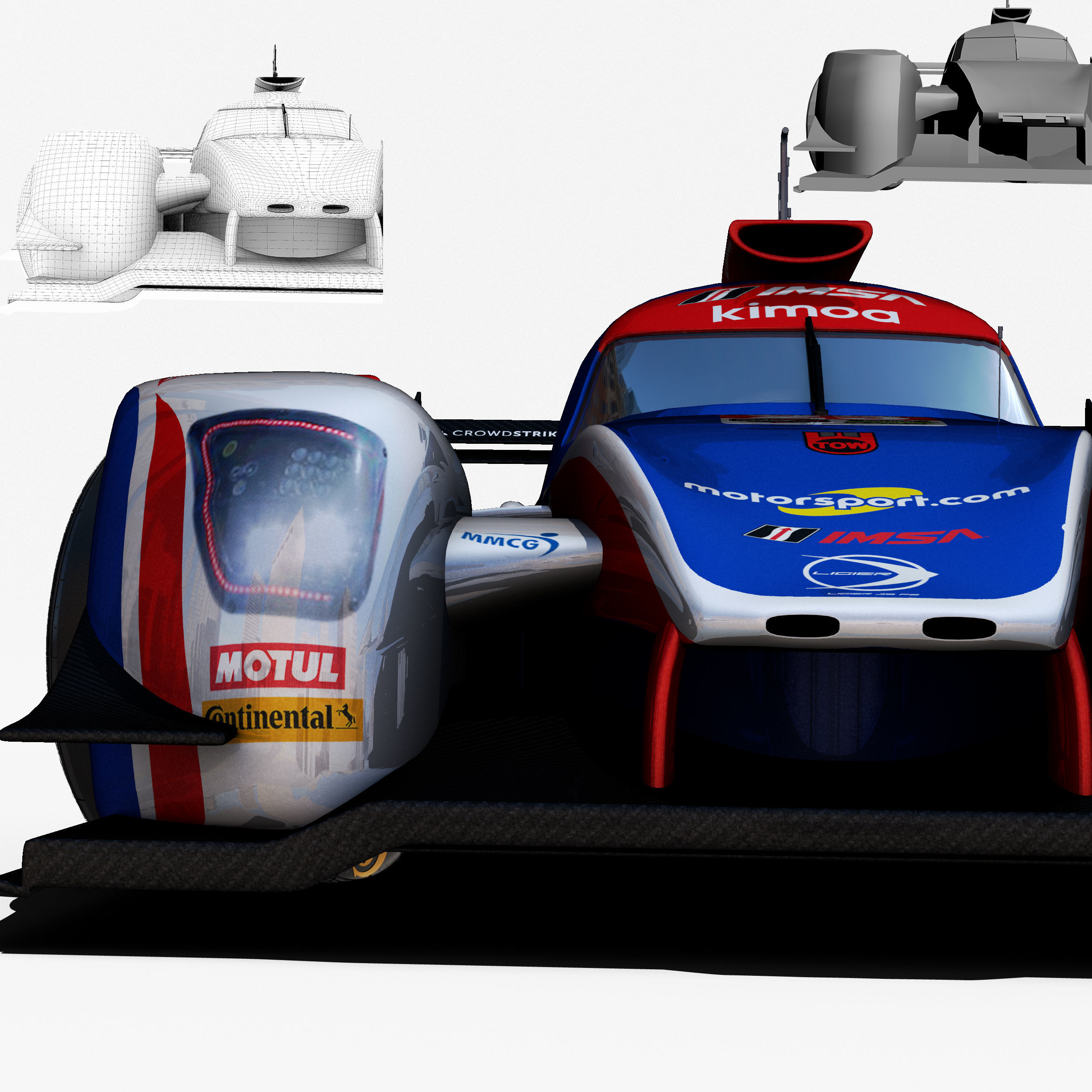 3D model Ligier JS P217 2018 VR / AR / low-poly rigged | CGTrader
