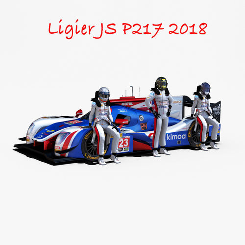 3D model Ligier JS P217 2018 VR / AR / low-poly rigged | CGTrader