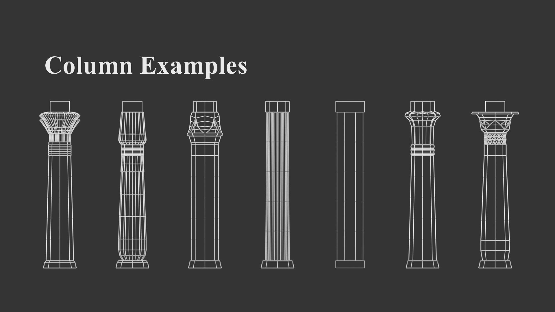 3D model Ancient Egyptian Columns Kit VR / AR / low-poly | CGTrader