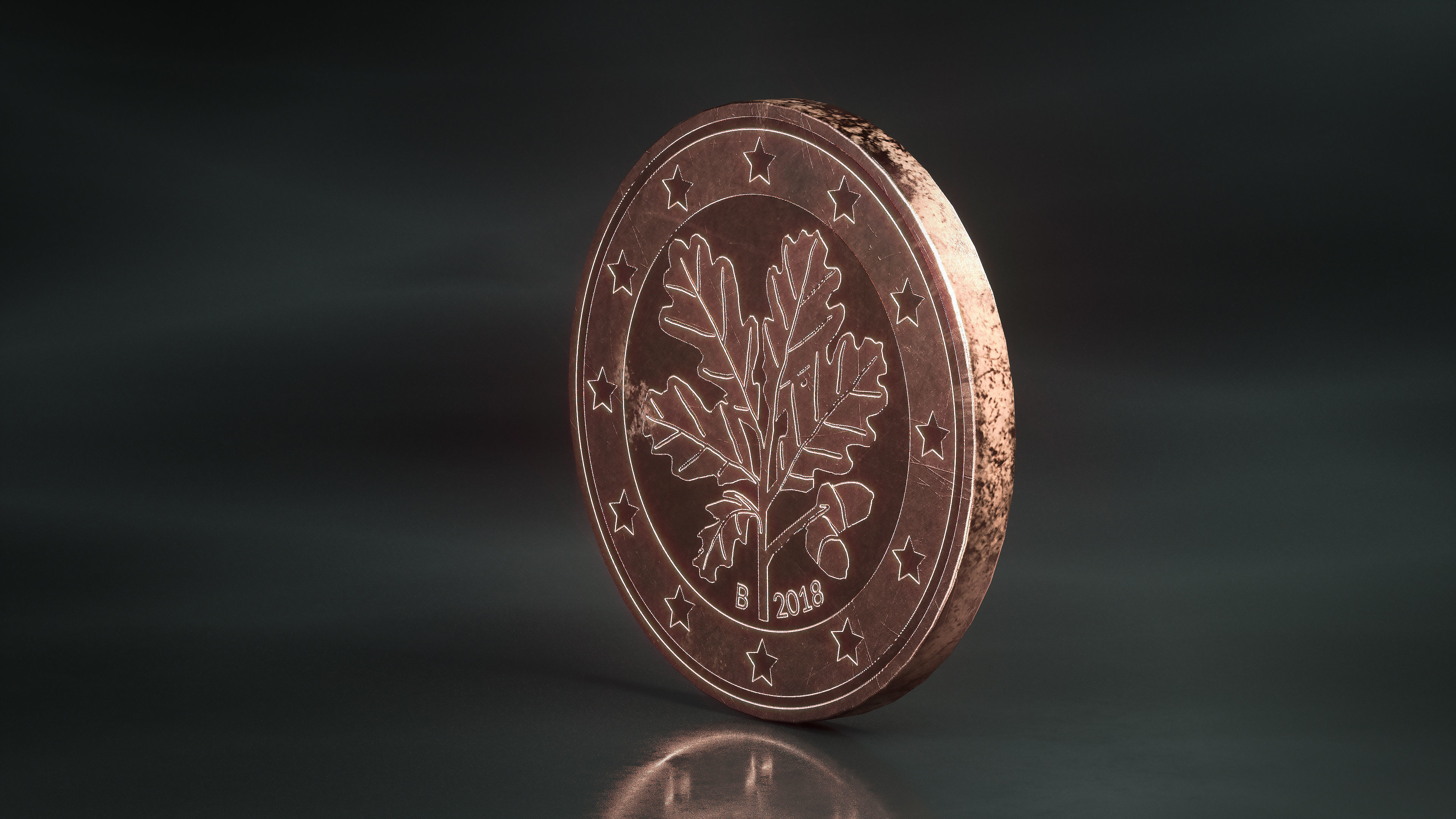 3D model Realistic 2 Cent - Euro - Low poly 3D model VR / AR / low-poly ...