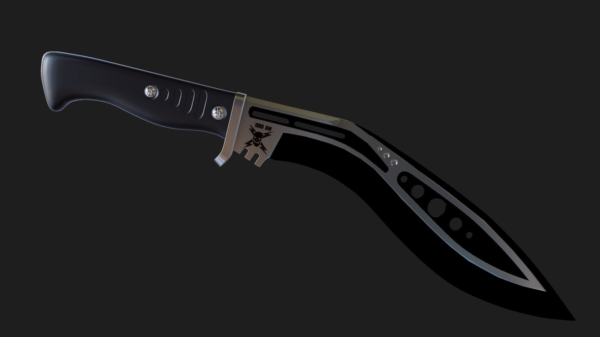 United Cutlery M48 Tactical Kukri free 3D model | CGTrader