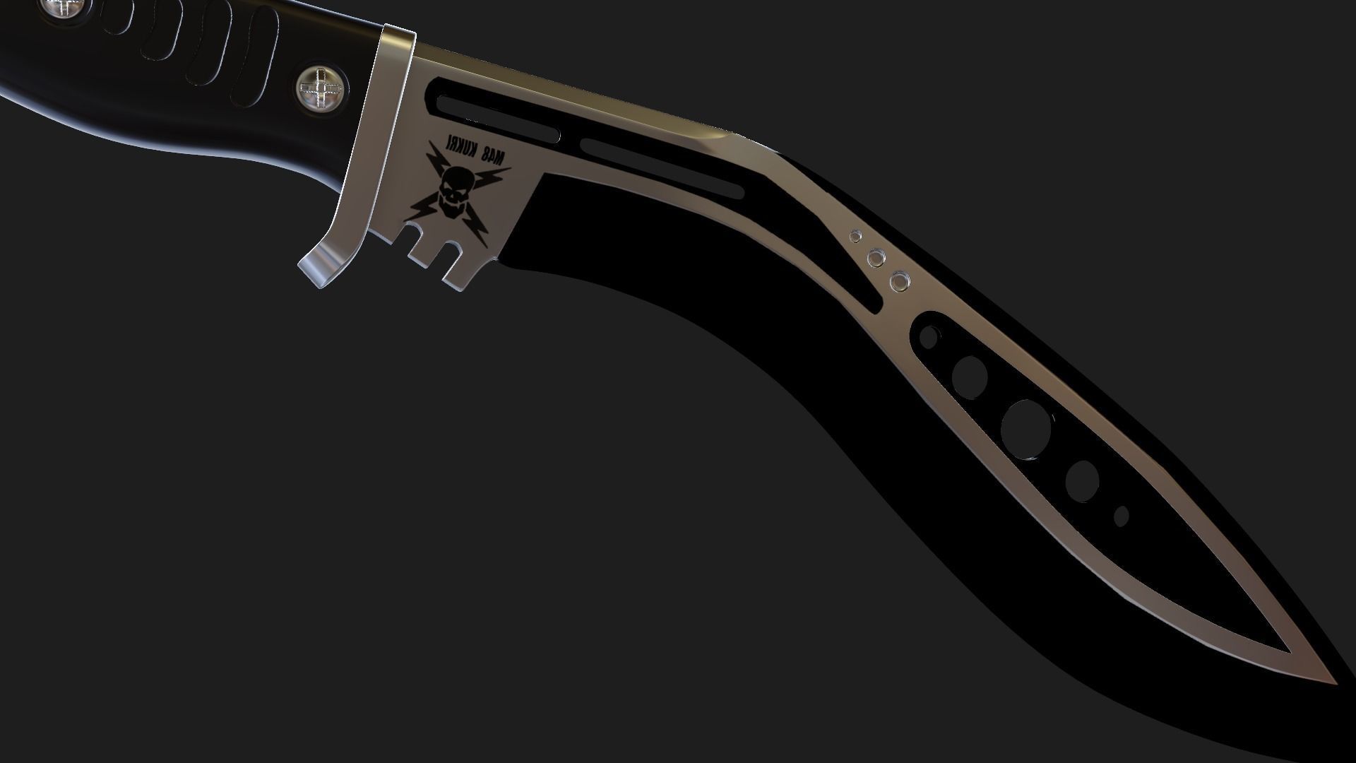 United Cutlery M48 Tactical Kukri free 3D model | CGTrader
