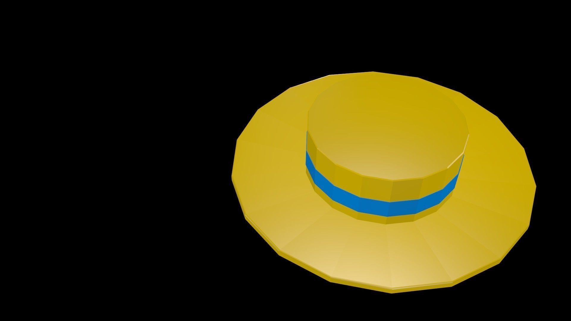 3D model Low poly straw hat VR / AR / low-poly | CGTrader