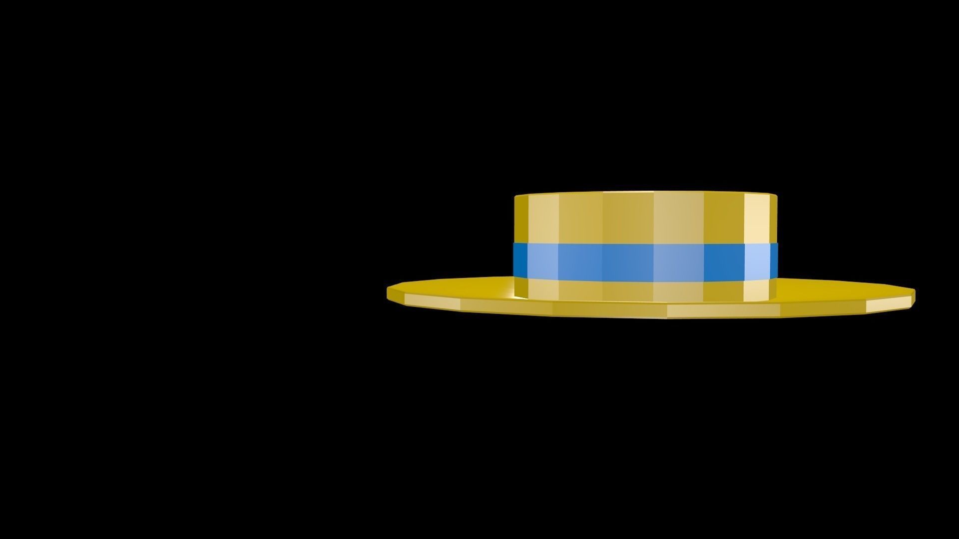 3D model Low poly straw hat VR / AR / low-poly | CGTrader