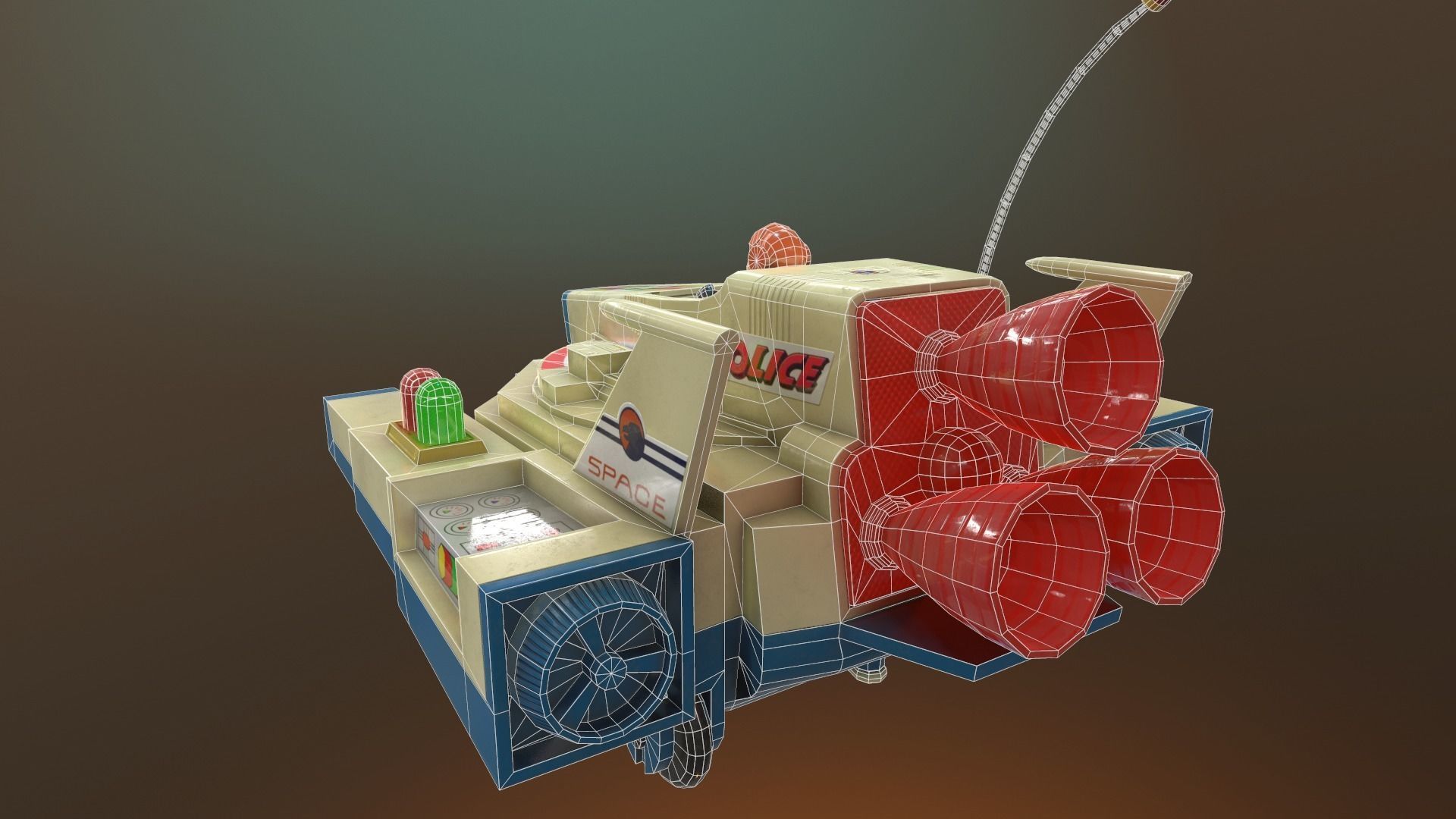3D model Vintage Spaceship Toy VR / AR / low-poly | CGTrader