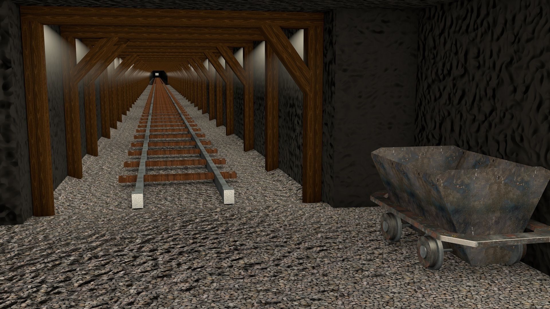 3D model Coal Mine VR / AR / low-poly rigged animated | CGTrader