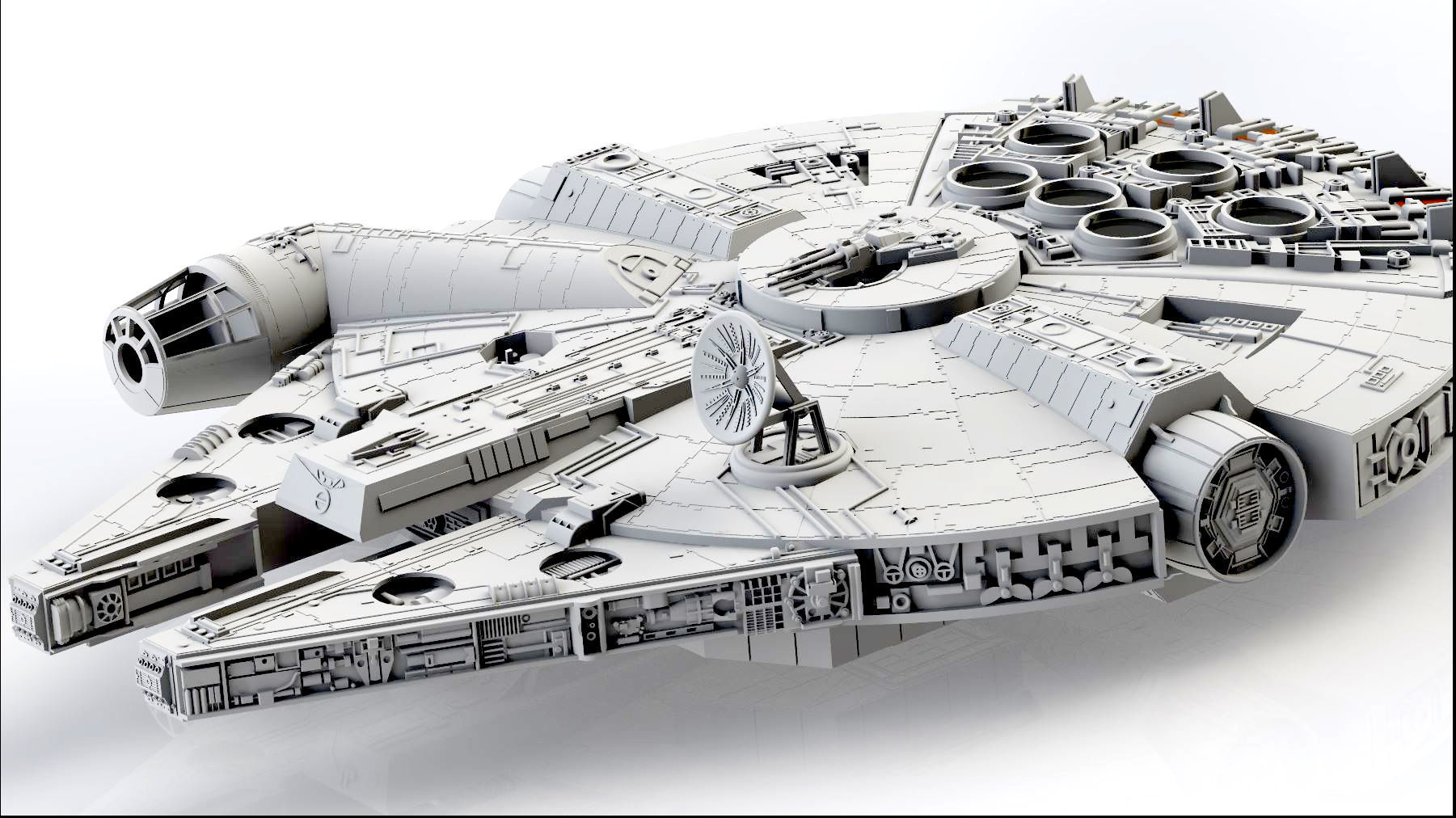 Millennium Falcon 3D model 3D printable | CGTrader