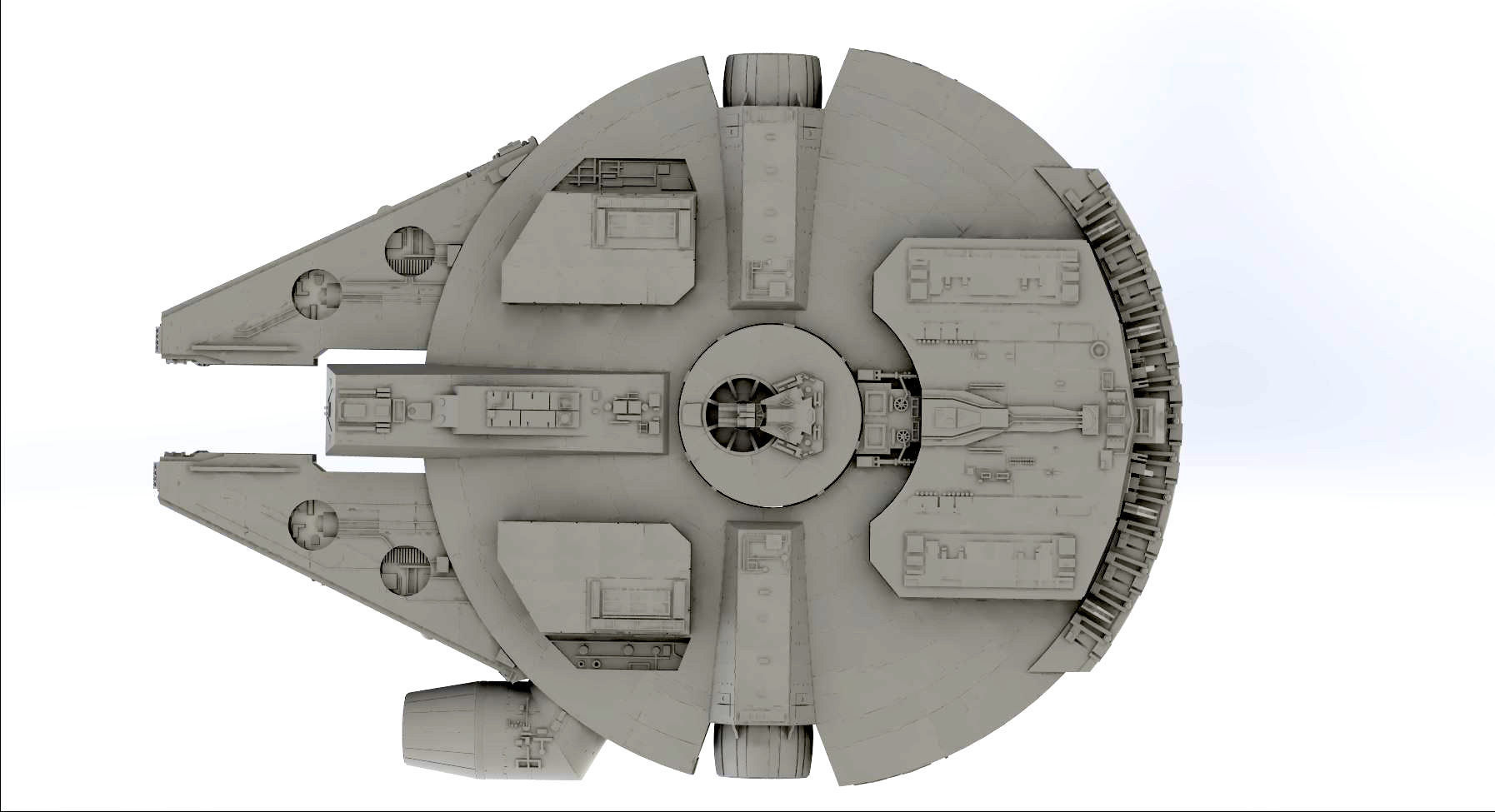 Millennium Falcon 3D model 3D printable | CGTrader