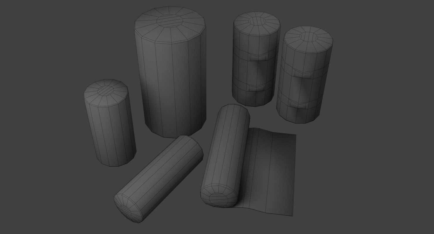 3D model Bandage Collection saftey bandages and wraps VR / AR / low ...