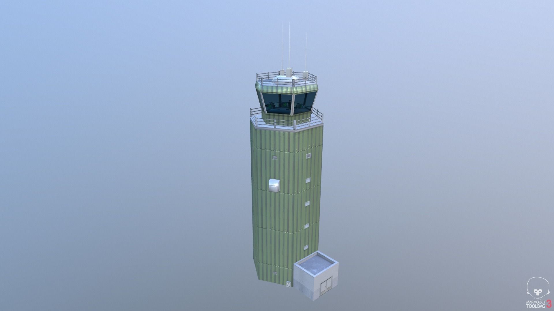 3D model ATC Tower - 6 Diffrent textures - Air Traffic Control Tower VR ...
