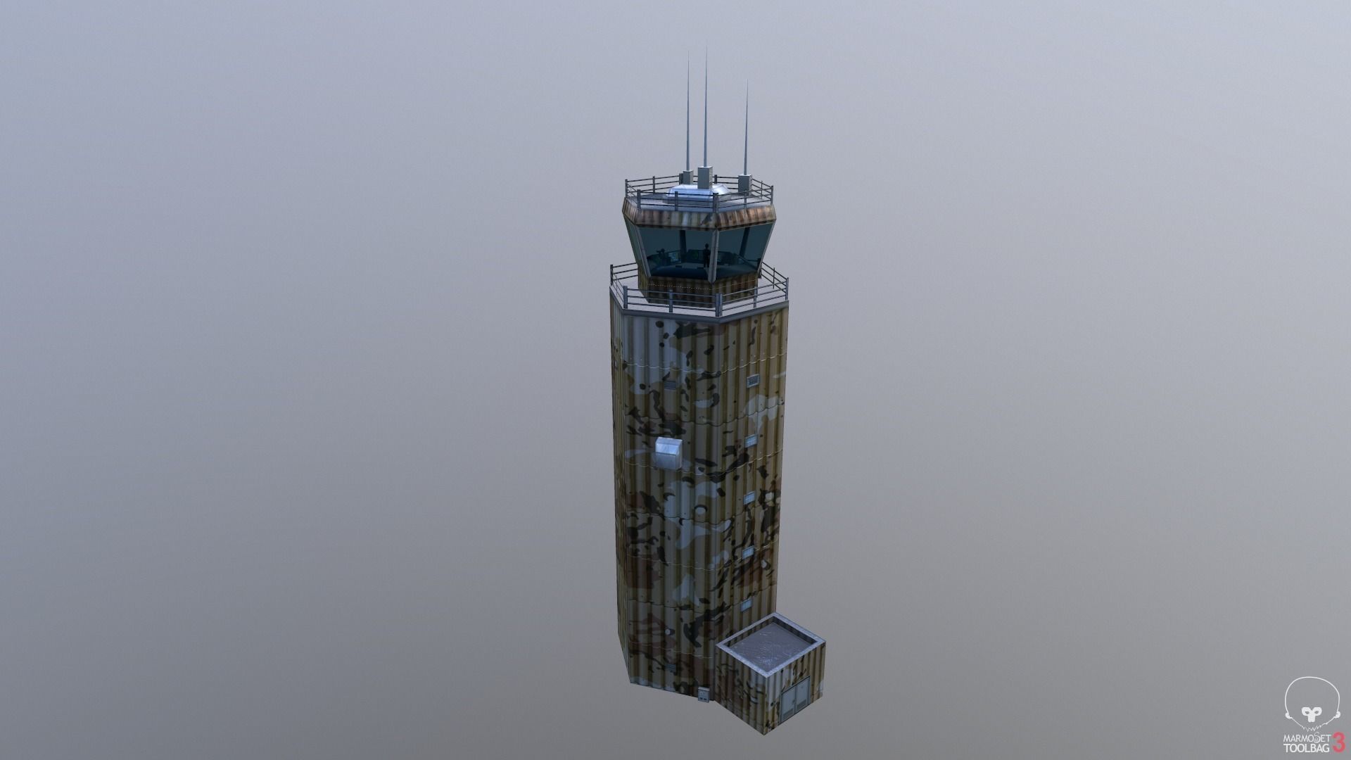 3D model ATC Tower - 6 Diffrent textures - Air Traffic Control Tower VR ...