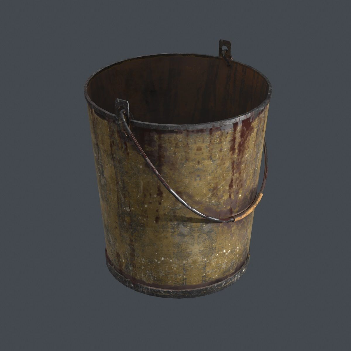 3D model Rusty Paint Bucket PBR VR / AR / low-poly | CGTrader