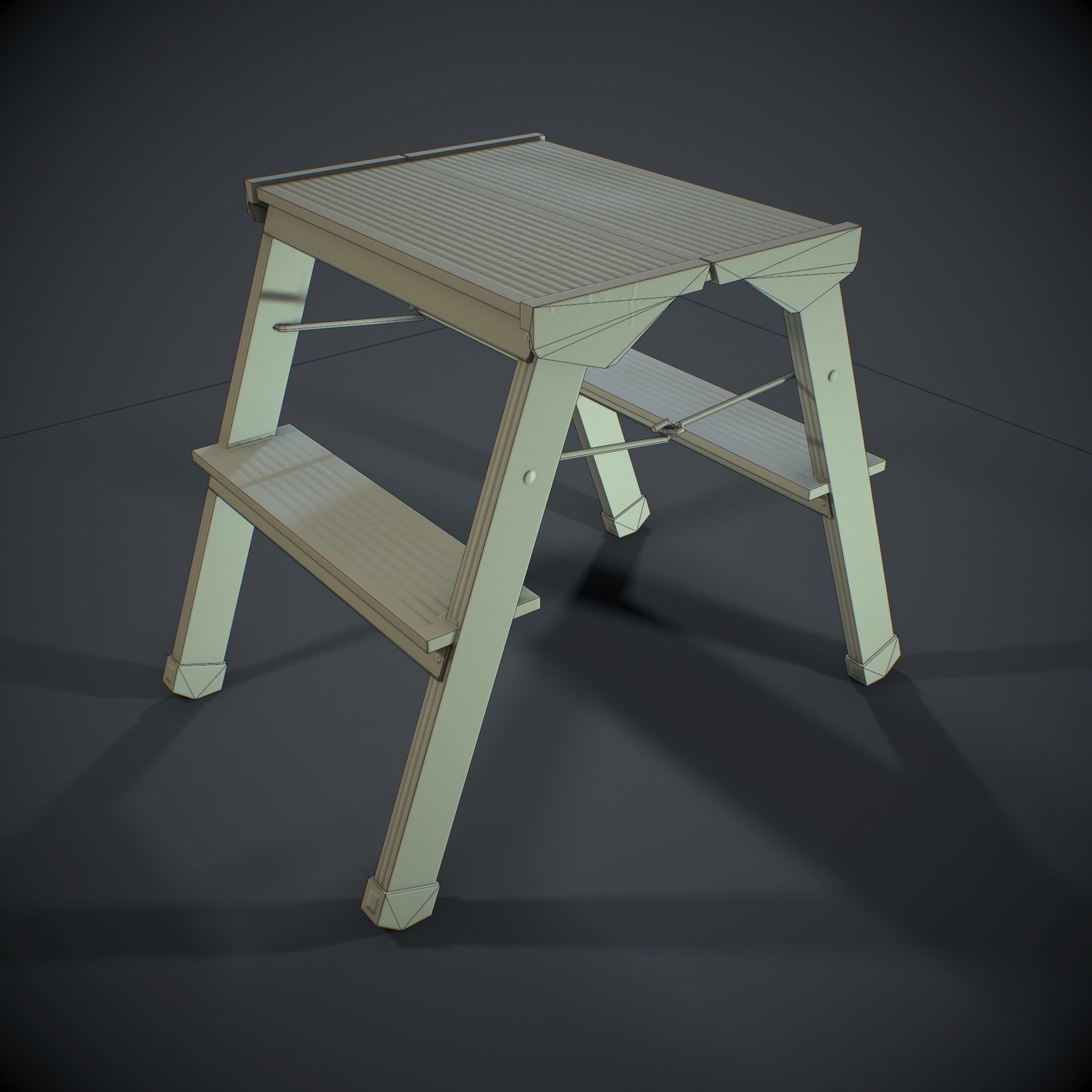 3D model PBR Metal Stepladder VR / AR / low-poly | CGTrader