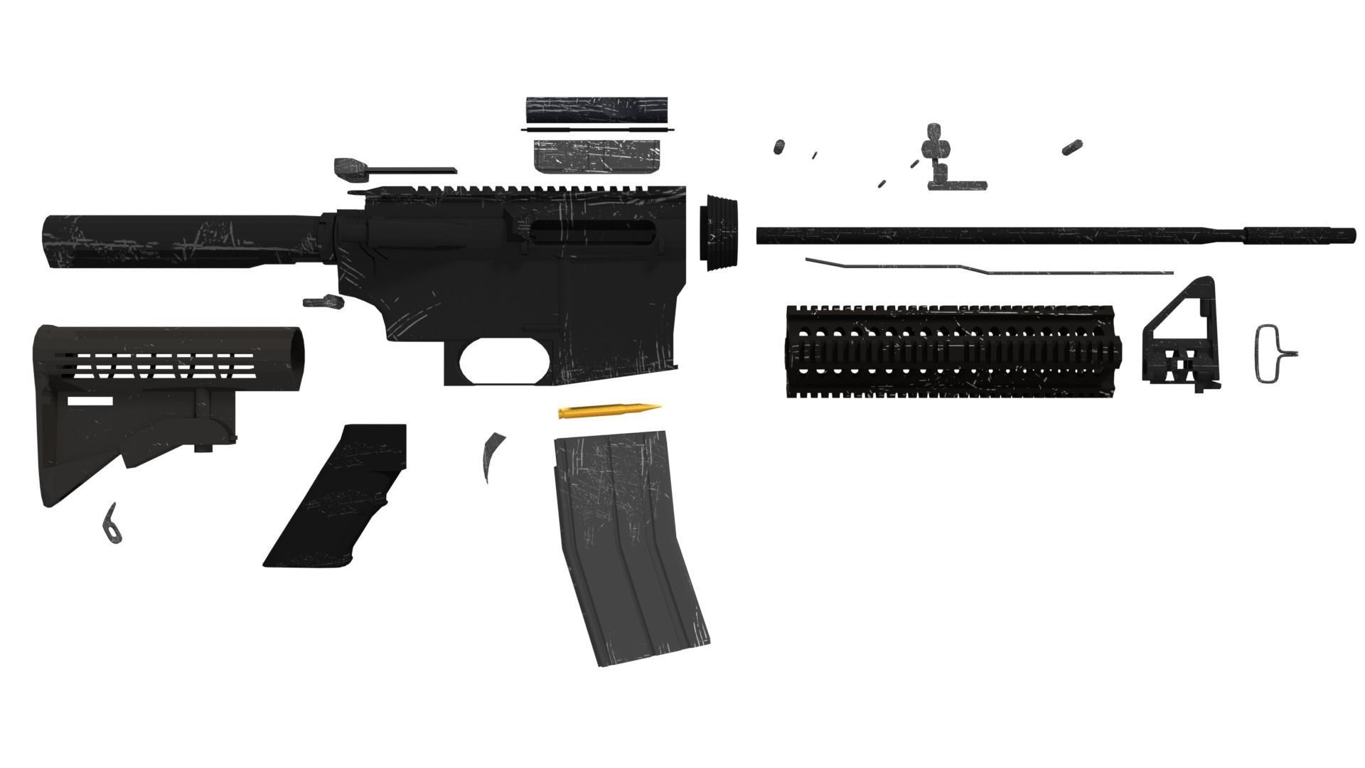 M4A1 Cartoon free VR / AR / low-poly 3D model | CGTrader