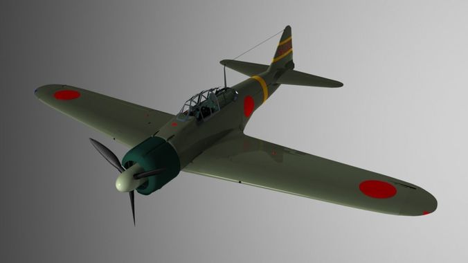 3D model A6M232 Japan Zero From FlightManeger To AutomaticAnimesyon ...
