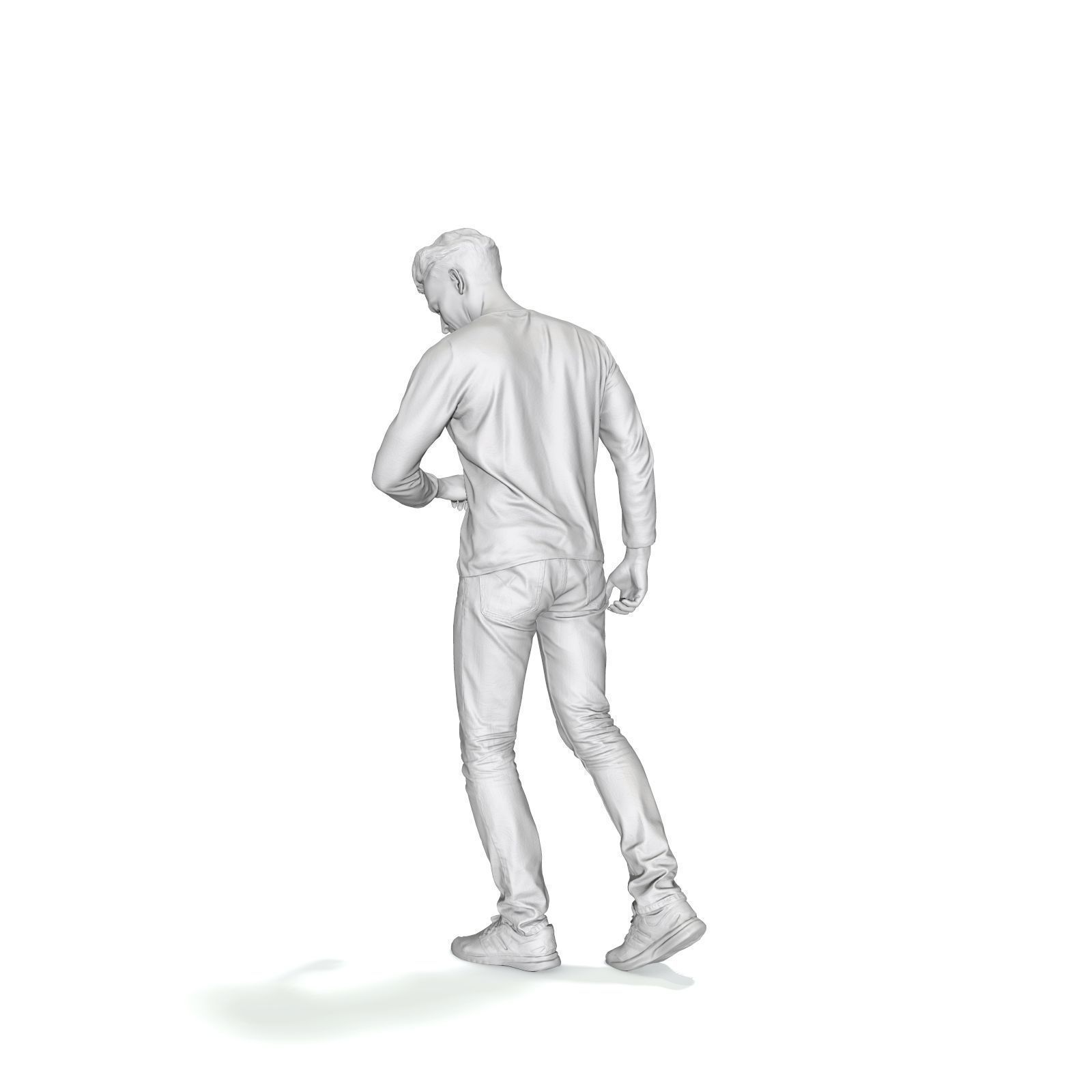 Walking Man Looking at Watch CMan0331-HD2-O03P01-S 3D model | CGTrader