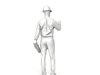 Engineer with White Helmet and Blueprints WMan0303-HD2-O02P02-S 3D ...