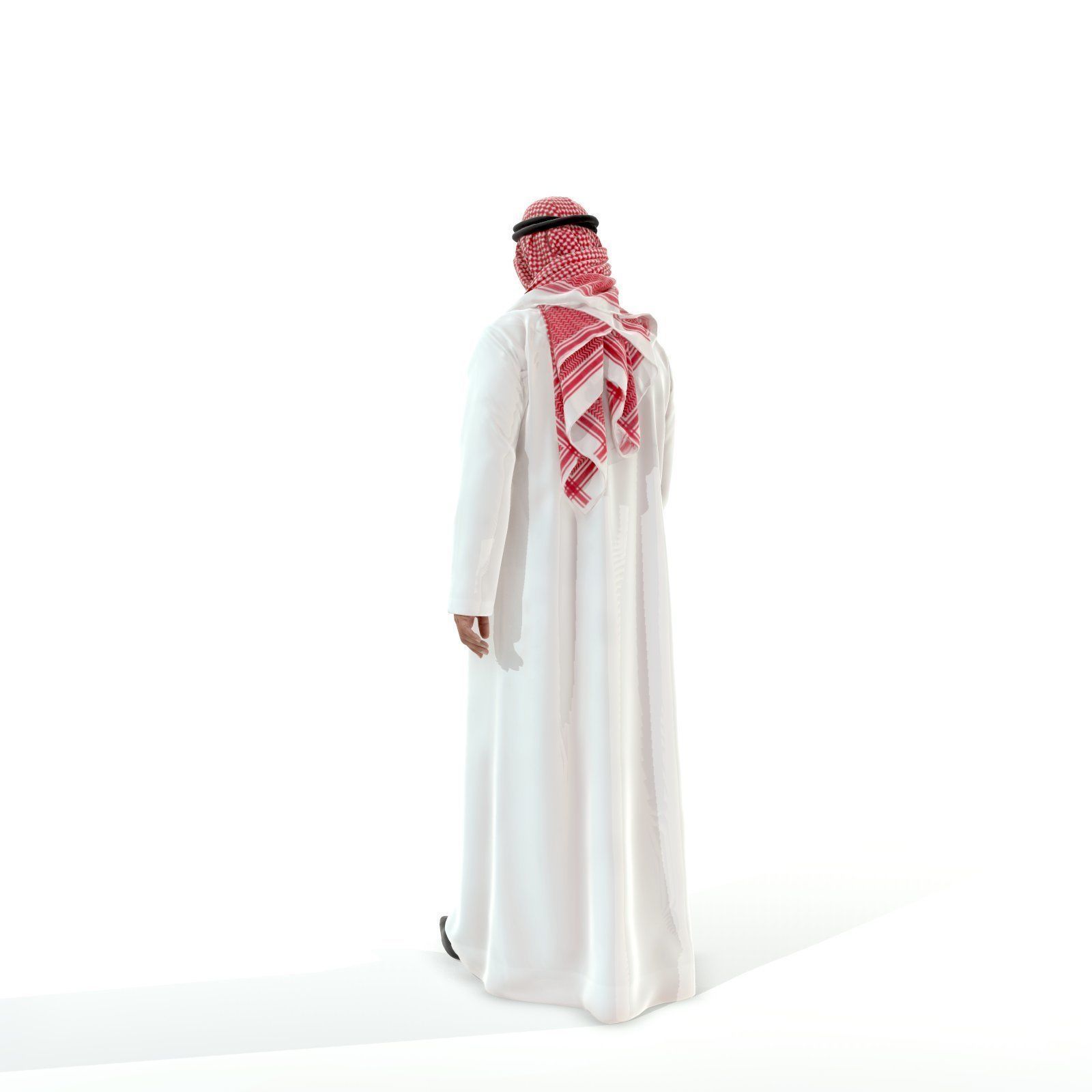 Standing Arab Man Wearing White Thawb ArMan0004-HD2-O01P02-S 3D model ...