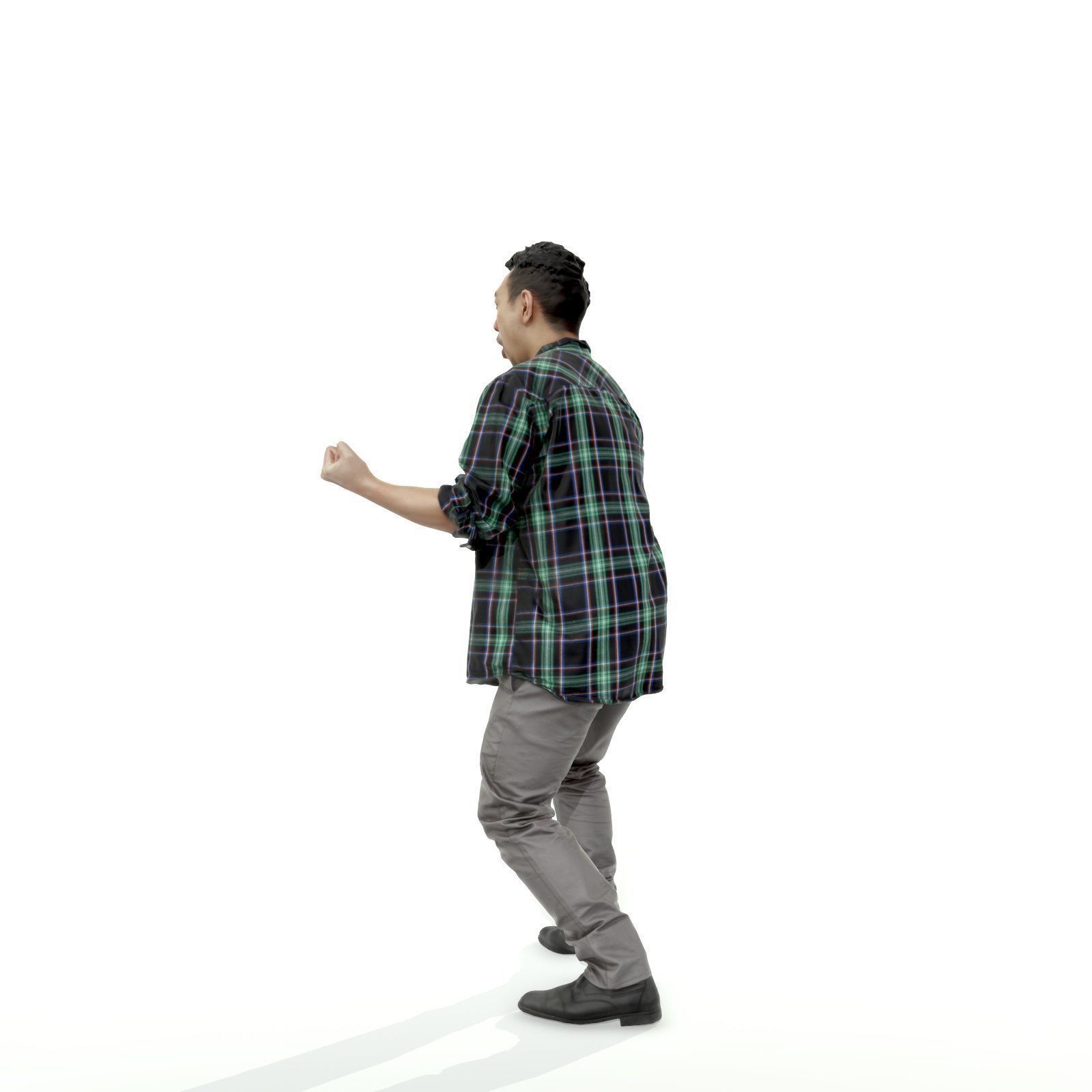 Cheering Standing Man CMan0313-HD2-O01P01-S 3D model | CGTrader