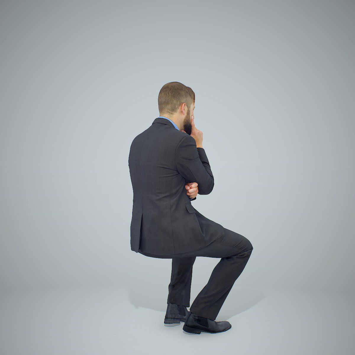 Sitting Business Man Thinking BMan0306-HD2-O04P01-S 3D model | CGTrader