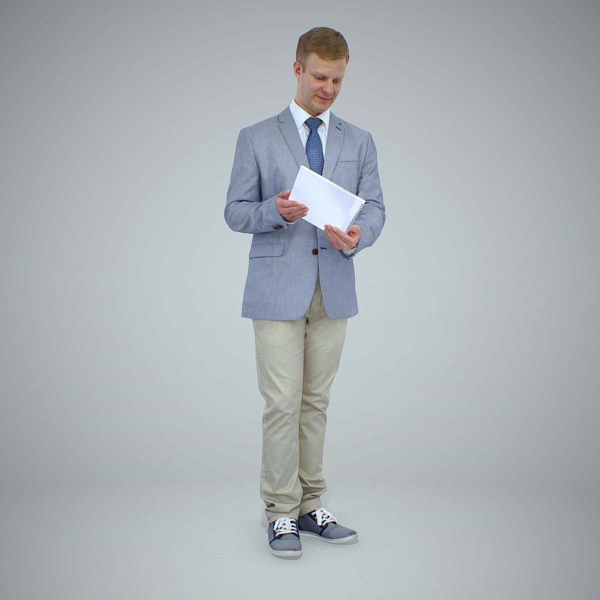 Standing Business Man Holding Documents BMan0304-HD2-O01P01-S 3D model ...