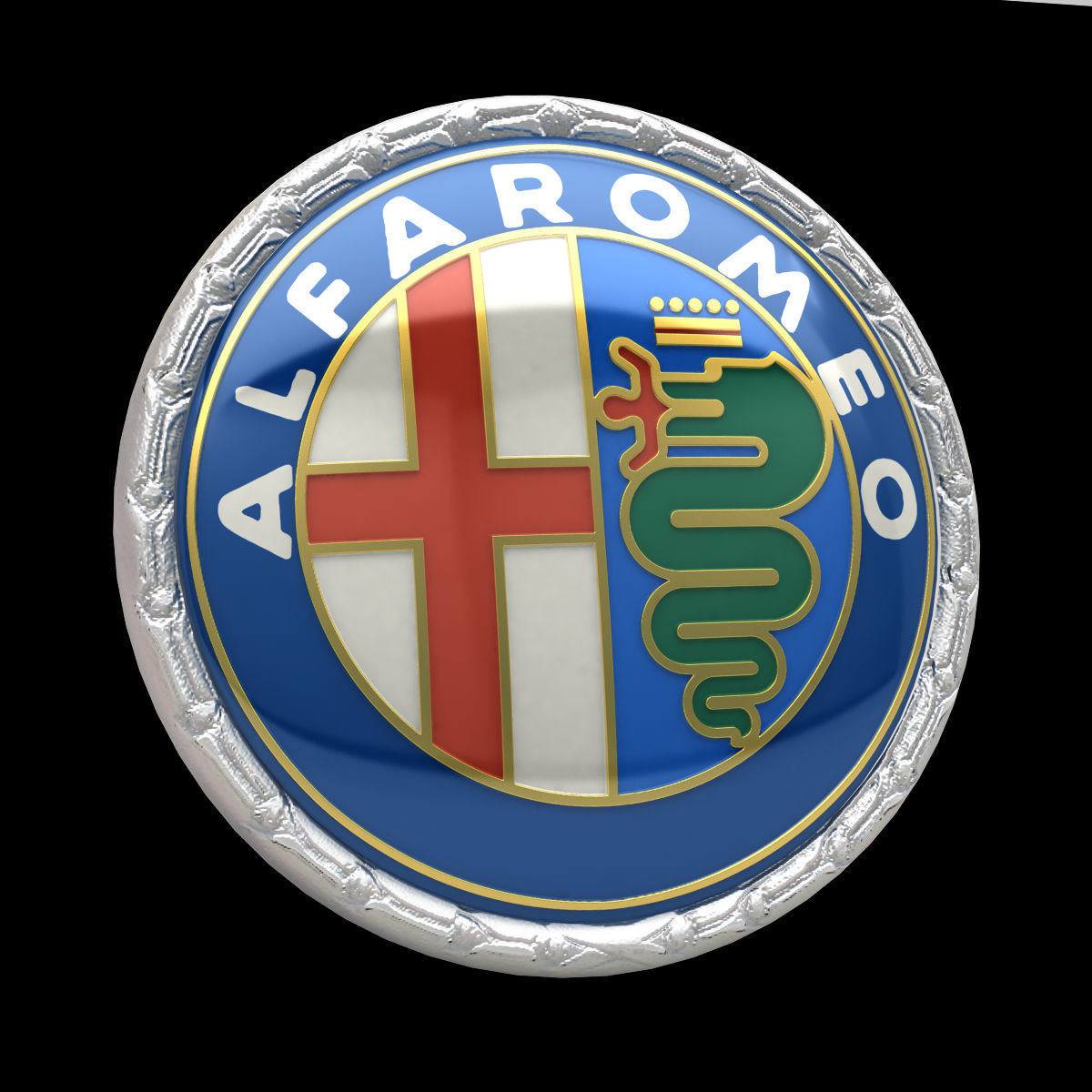 3D model Alfa Romeo Badge History Collection VR / AR / low-poly | CGTrader